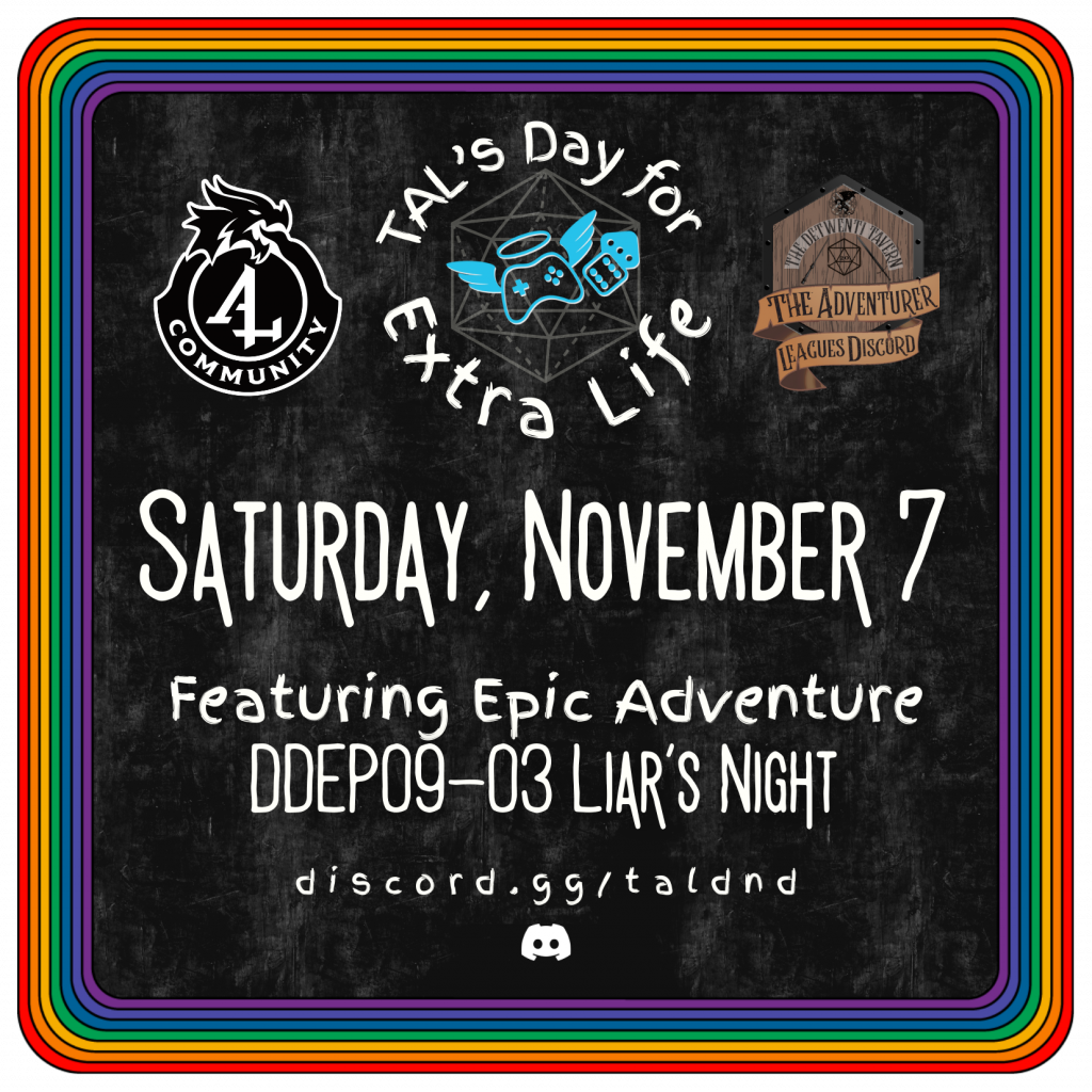 TAL’s 2026 Event Schedule Announced! – The Adventurer Leagues discord